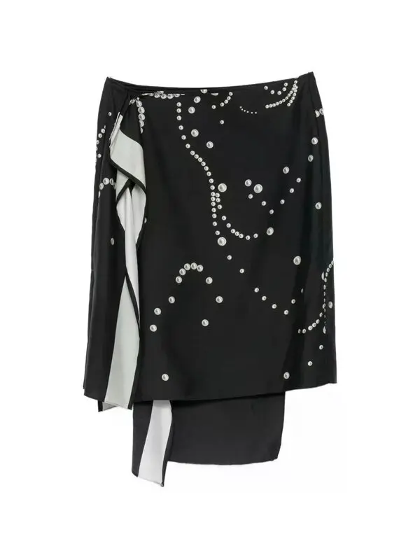 JNBY Pearl-print Wrap Skirt
