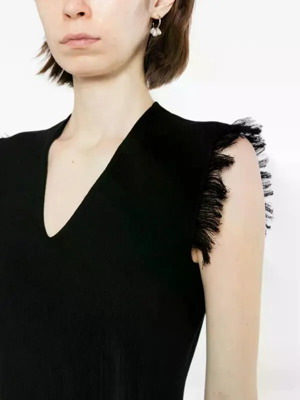 LESS Fringed Midi Dress