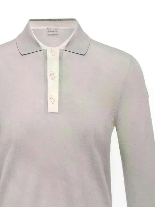 Moncler Long-sleeve Polo Sweater