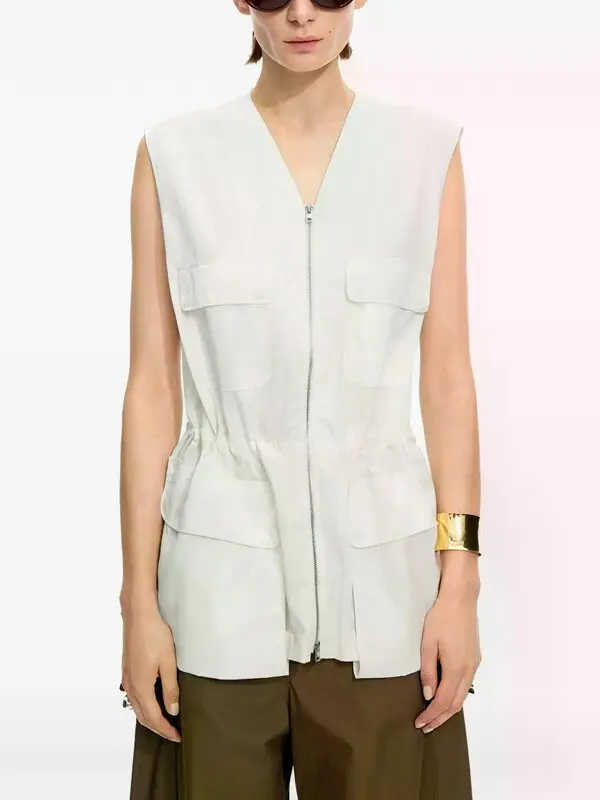 JNBY Cargo Pocket Poplin Vest - Neutrals