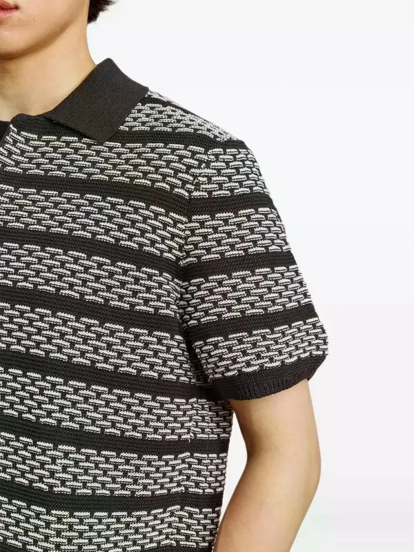 CROQUIS Stripped-pattern Knitted Top