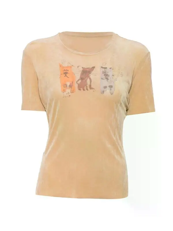 JNBY Printed Velvet T-shirt