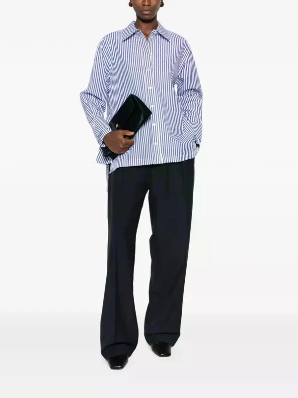 JOSEPH Theia Vertical-stripe Long-sleeve Shirt
