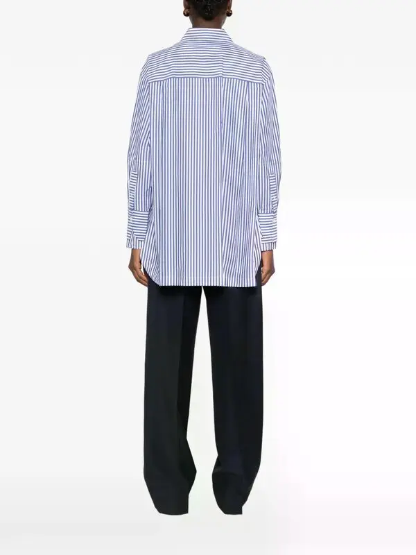 JOSEPH Theia Vertical-stripe Long-sleeve Shirt
