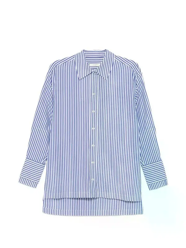 JOSEPH Theia Vertical-stripe Long-sleeve Shirt - Blue