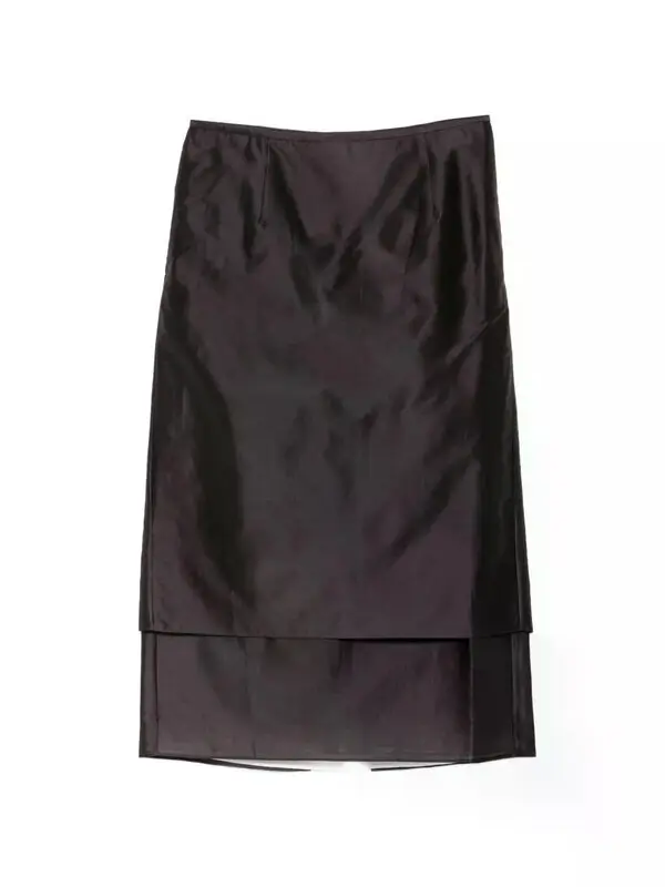 LESS Layered Organza Midi Skirt