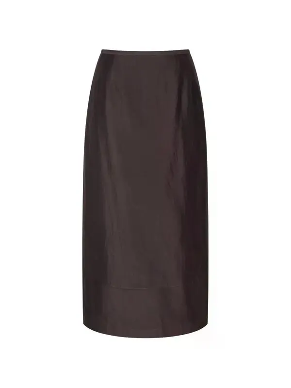 LESS Layered Organza Midi Skirt - Purple