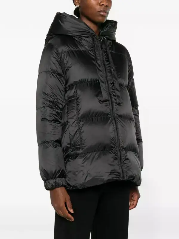 Max Mara Seia Hooded Quilted Coat - Black