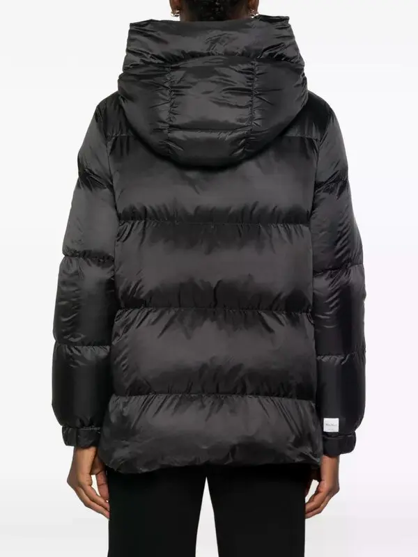 Max Mara Seia Hooded Quilted Coat - Black