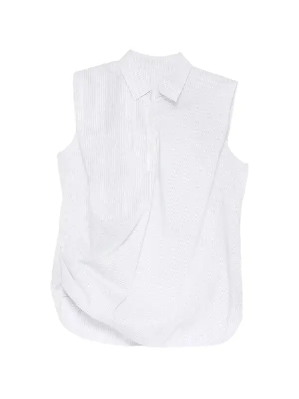 JNBY Striped Draped Blouse