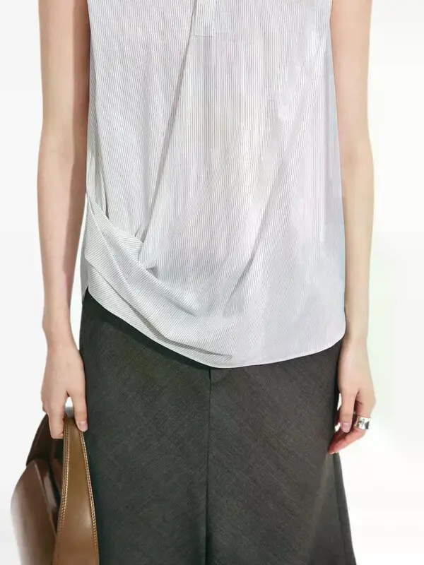 JNBY Striped Sleeveless Blouse - White