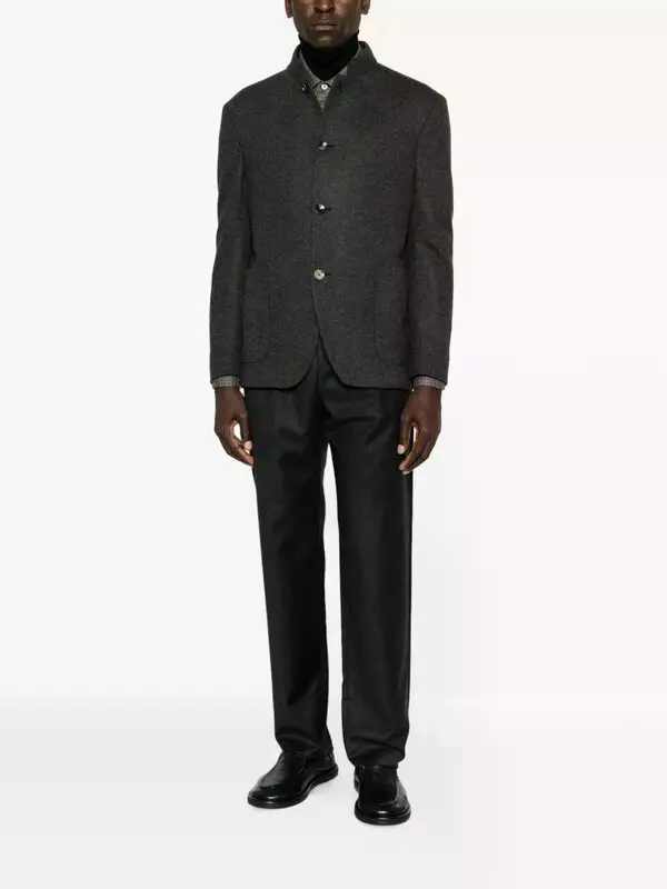 Agnona Button-up Mandarin-collar Blazer