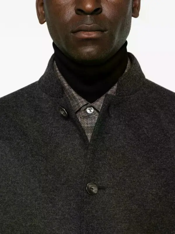 Agnona Button-up Mandarin-collar Blazer