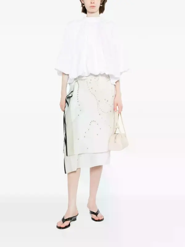 JNBY Pearl-print Wrap Skirt