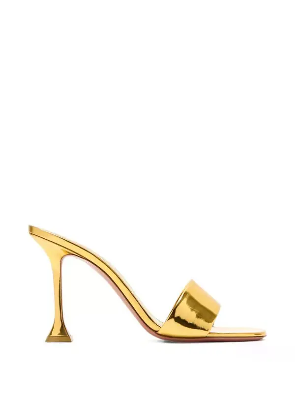 Amina Muaddi Metallic Sandals
