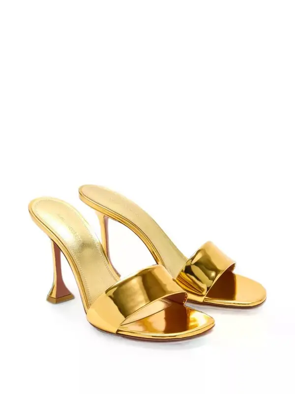 Amina Muaddi Metallic Sandals
