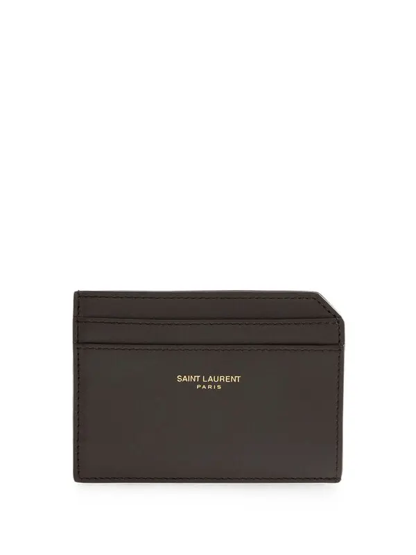 Saint Laurent Open Document Holder In Smooth Bicolor Lea - Brown