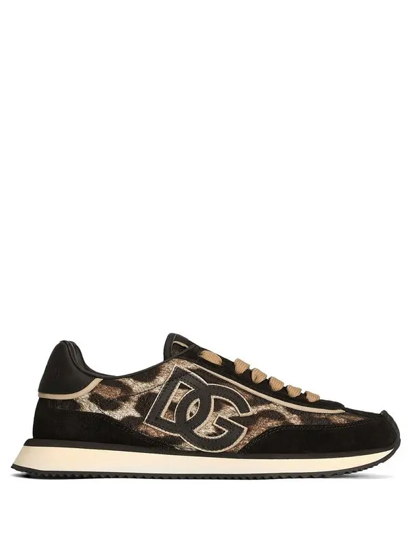 Dolce & Gabbana Leo Print Fabric Cushion Sneakers - Multi