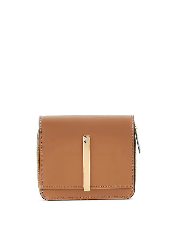 TOD`S Business Card Holder In Leather - Brown