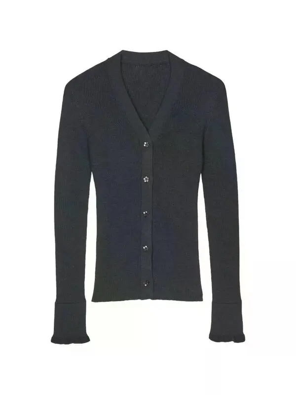 Cecilie Bahnsen Ribbed Flower-button Cardigan