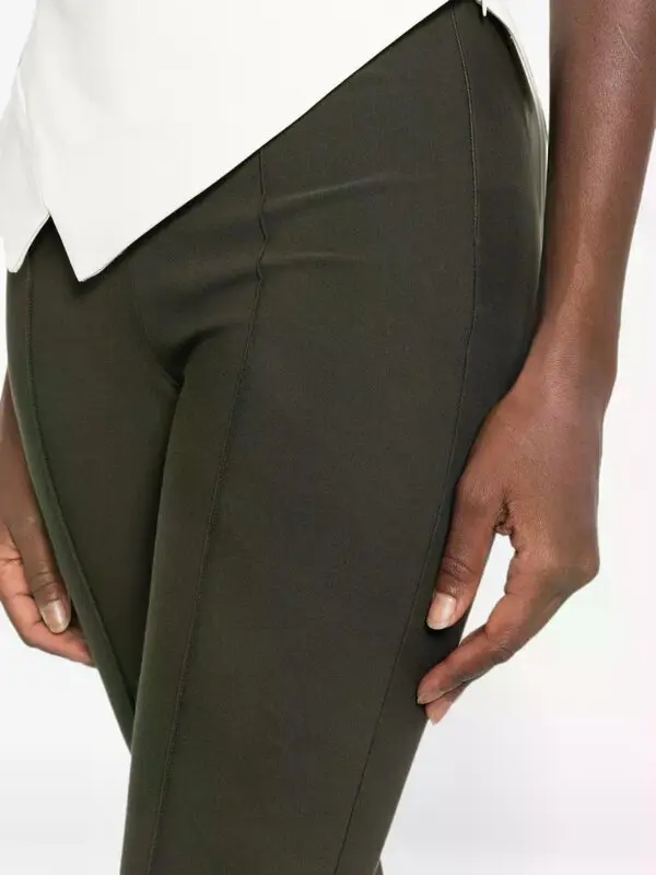 Vince Seam-detail Side-slit Trousers - Green