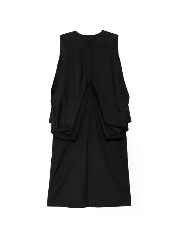LESS Draped Midi Dress - Black