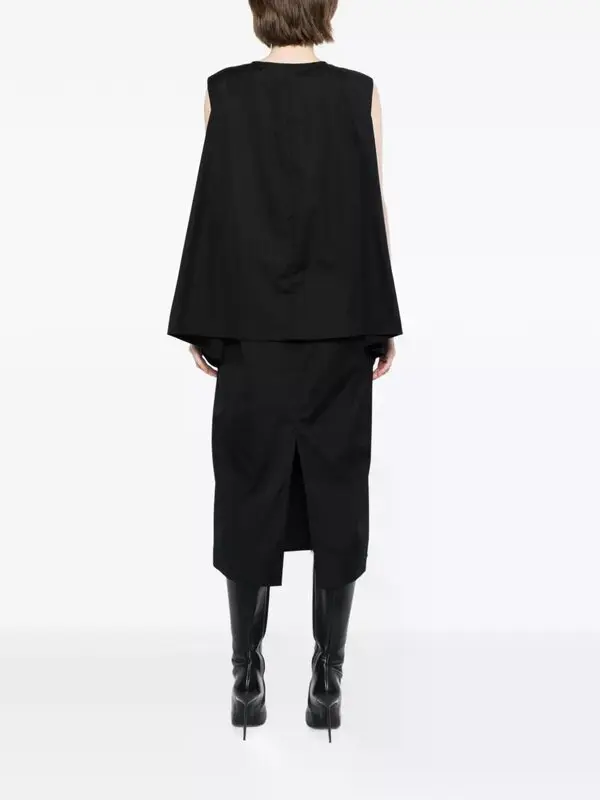 LESS Draped Midi Dress