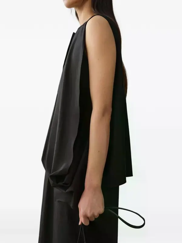 LESS Draped Midi Dress