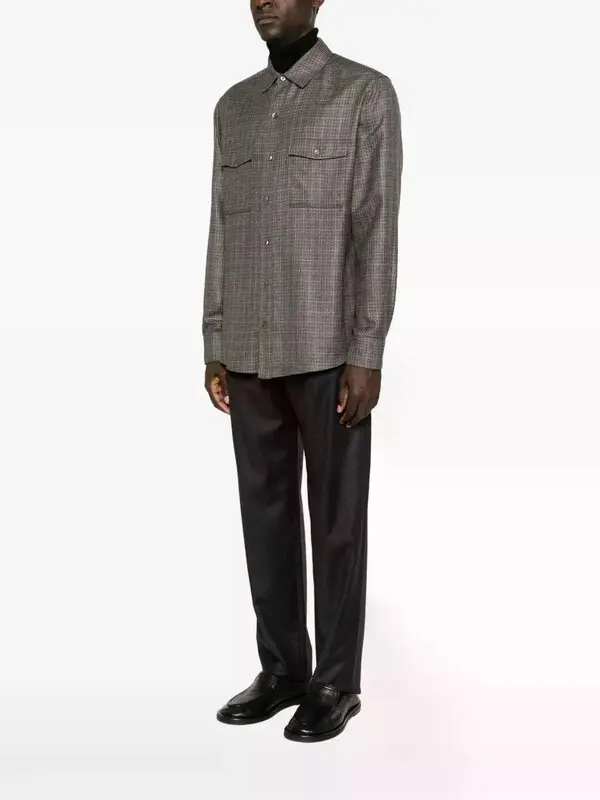 Agnona Check-pattern Flap-pocket Shirt