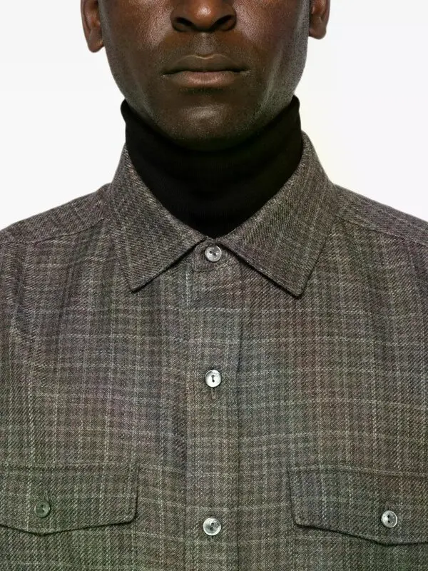Agnona Check-pattern Flap-pocket Shirt