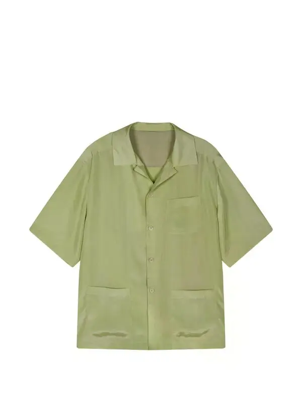 CROQUIS Camp-collar Short-sleeve Shirt - Green