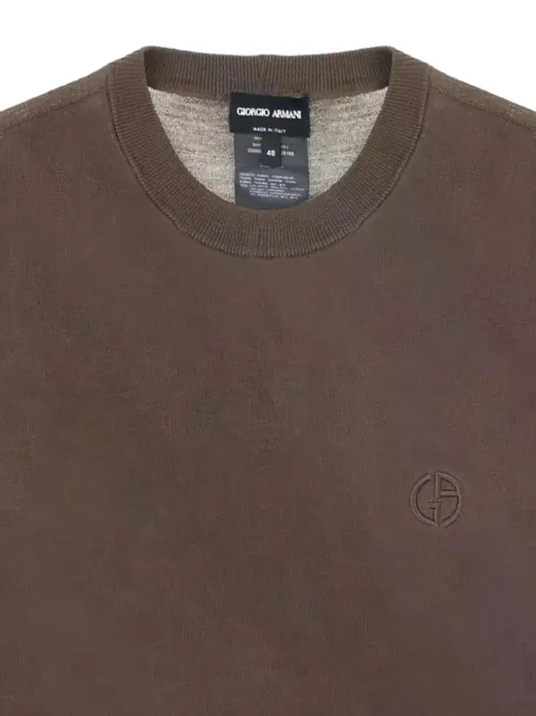 Giorgio Armani Logo-embroidered Virgin Wool Sweater