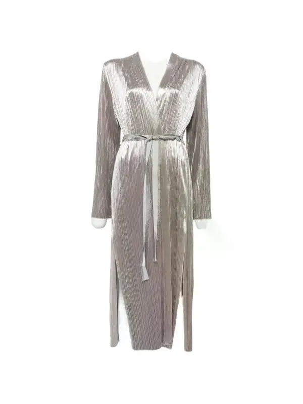 FORTE_FORTE Plissé-effect Belted Coat