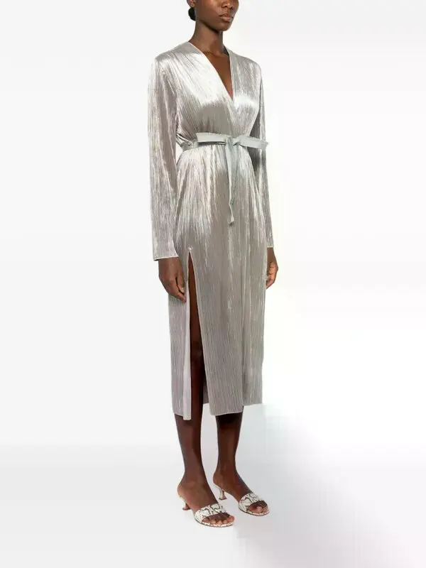 FORTE_FORTE Plissé-effect Belted Coat