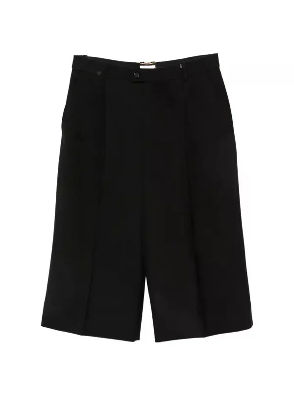 Saint Laurent Pleated Wide-leg Shorts