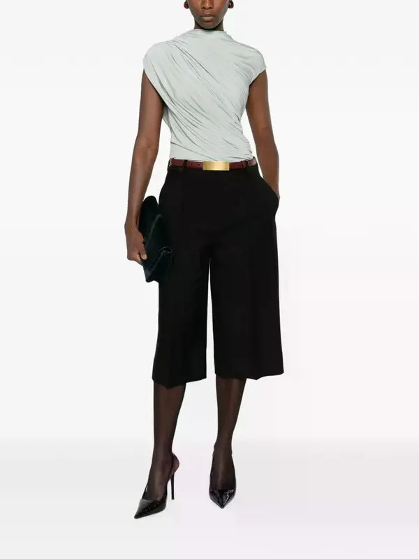 Saint Laurent Pleated Wide-leg Shorts