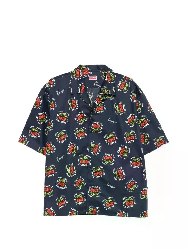 Kenzo Cherry-print Short-sleeve Shirt