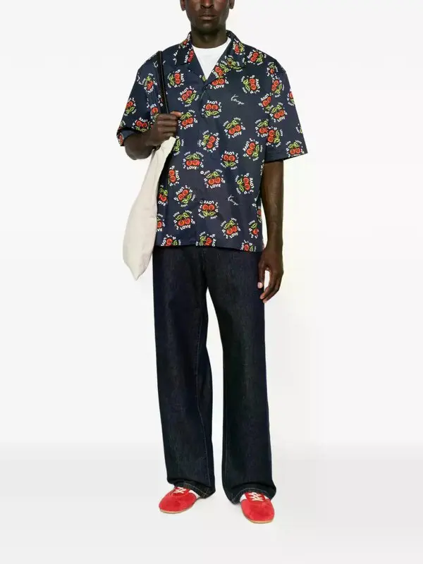 Kenzo Cherry-print Short-sleeve Shirt