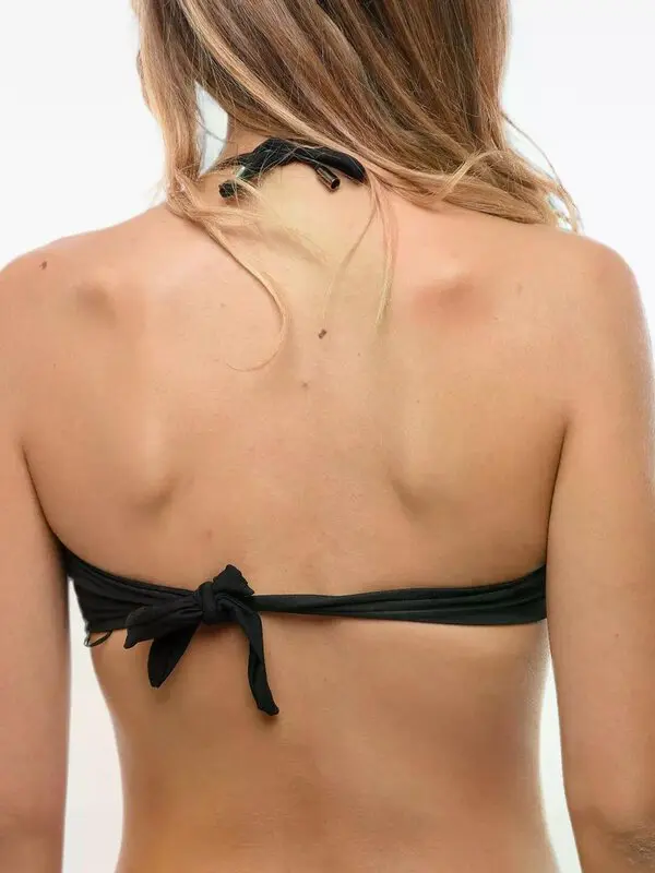 Karl Lagerfeld Logo-print Bandeau Bikini Top