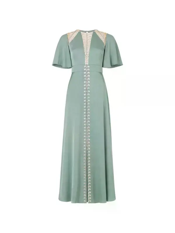 TEMPERLEY LONDON Wildlife Maxi Dress - Green