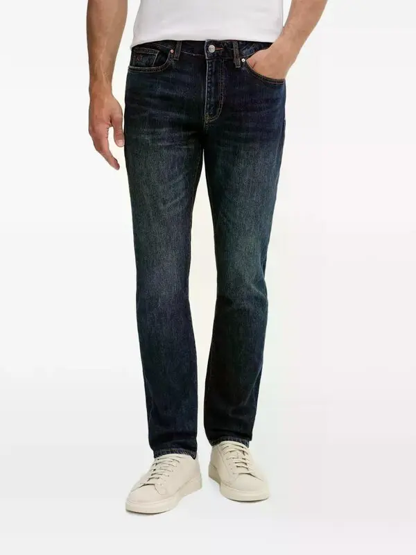 Armani Exchange Logo-embroidered Slim-fit Jeans