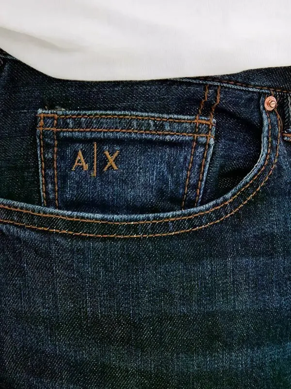 Armani Exchange Logo-embroidered Slim-fit Jeans