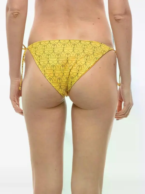 Karl Lagerfeld Graphic-print Tie-side Bikini Bottom