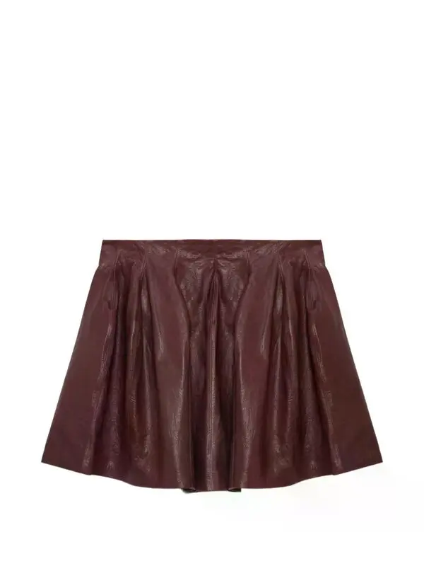 Simkhai Bryar Leather Mini Skirt