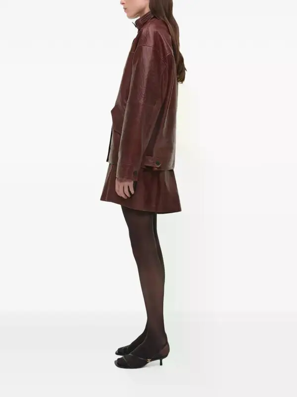 Simkhai Bryar Leather Mini Skirt