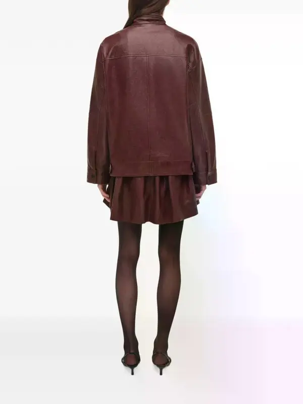 Simkhai Bryar Leather Mini Skirt