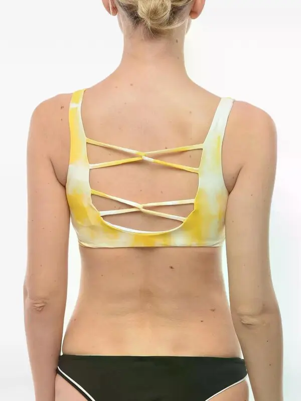 Karl Lagerfeld Tie-dye Bikini Top - Yellow