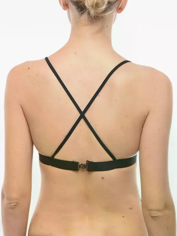 Karl Lagerfeld Logo-print Triangle Bikini Top
