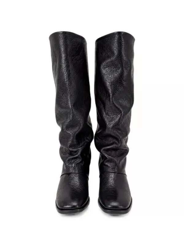 P.a.r.o.s.h Grainy Effect Slouch Boots