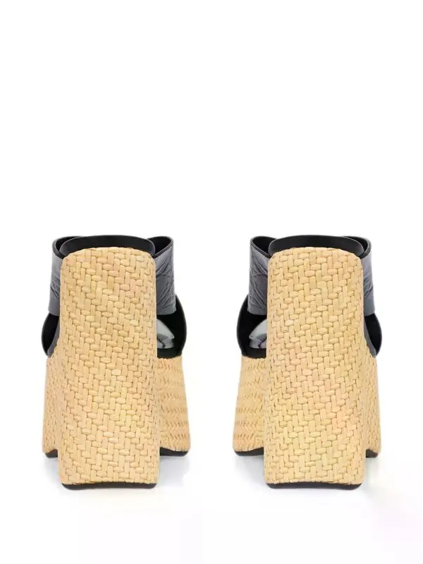 Paris Texas Mara Crocodile-effect Wedge Sandals